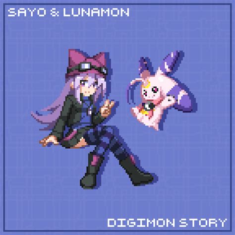 Sayo And Lunamon Digimon And More Drawn By Nghtmrsrph Danbooru