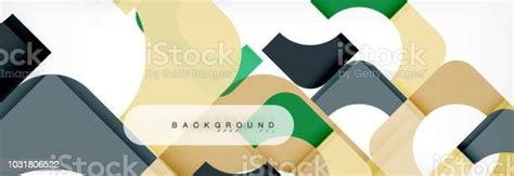 기하학적 인 사각형 배너를 추상화합니다 브로슈어 또는 전단지 프레 젠 테이 션 및 웹 디자인 레이아웃에 대 한 벡터 일러스트 레이 션 0명에 대한 스톡 벡터 아트 및 기타