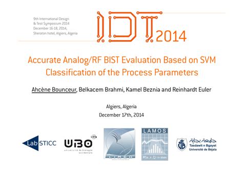 Pdf Accurate Analog Rf Bist Evaluation Based On Svm Classification Of The Process Parameters