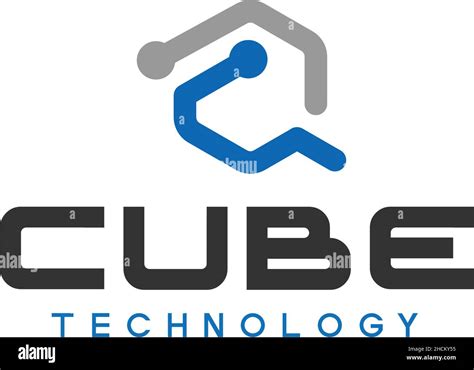 Minimalist Simple CUBE TECHNOLOGY Logo Design Stock Vector Image Art Alamy