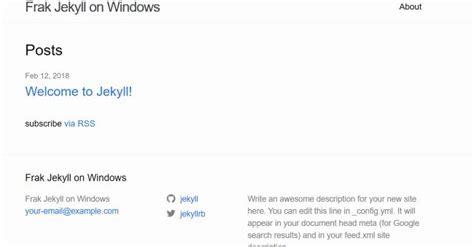 Installing Jekyll On Windows