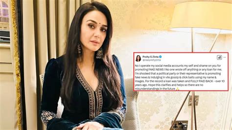 Shame on You: Preity Zinta Slams Kerala Congress For 'Promoting Fake News' About Her ₹18 Crore ...