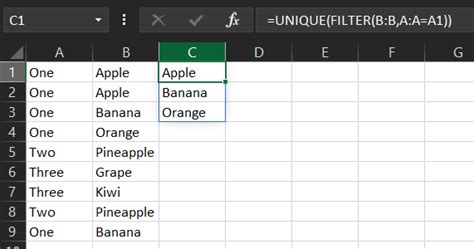 Excel VBA Filter Column Store Unique Values Of Another Column Stack Overflow