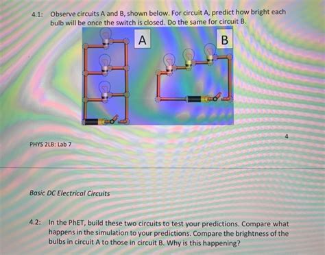 solved 4 1 observe circuits a and b shown below for