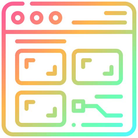 Operating System Generic Gradient Outline Icon Operating System Generic Gradient Outline Icon