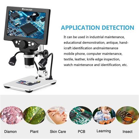 Insect Digital Microscope With Lithium Batteries And Additonal Led