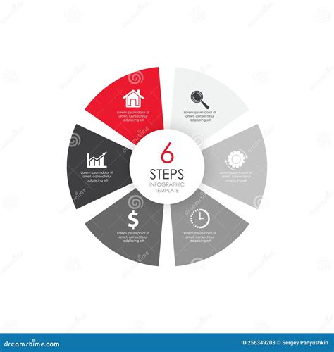 Vector Circle Infographic Template For Round Diagram Graph And Web Design Business Concept