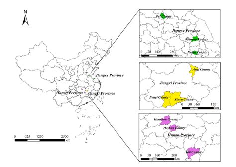 Distribution Map Of The Sample Area Download Scientific Diagram