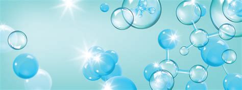 3d 분자 산소 배경 스킨 케어 화장품 버블 배너 벡터 화학 공식 셀 파란 유리 구체 화학 생명 공학 구조 원자 Dna 요소 콜라겐 분자 의료 개념 분자에 대한 스톡 벡터