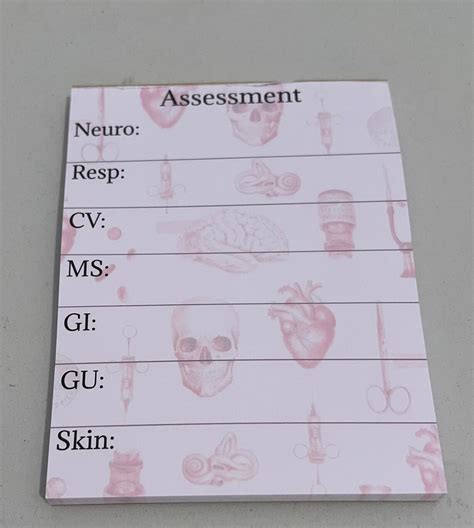 Assessment Notepad Etsy