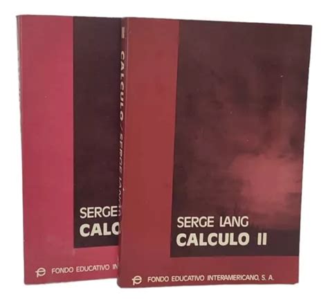 Cálculo 1 Y 2 Serge Lang Mercadolibre