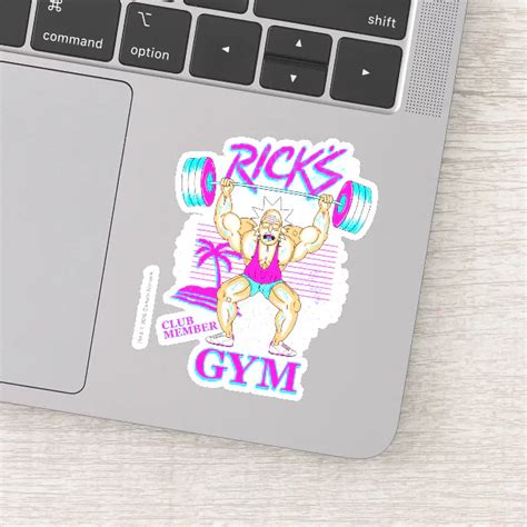 Rick And Morty™ Ricks Gym Club Member Sticker Zazzle