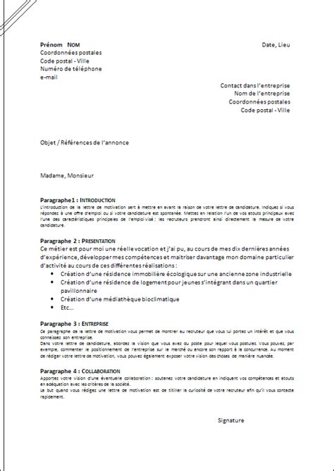 Lettre De Motivation D Admission Dans Une Cole Financial Report