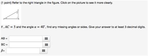 Solved Refer To The Right Triangle In The Figure Click On Chegg