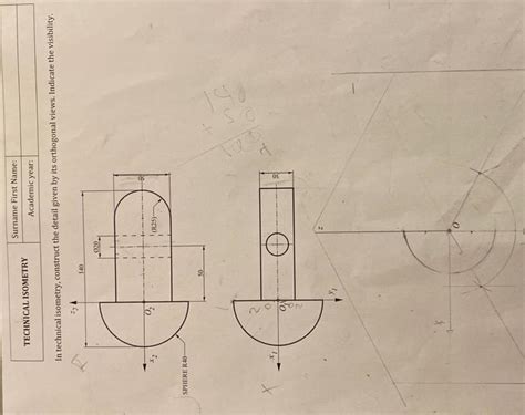 Solved In Technical Isometry Construct The Detail Given By