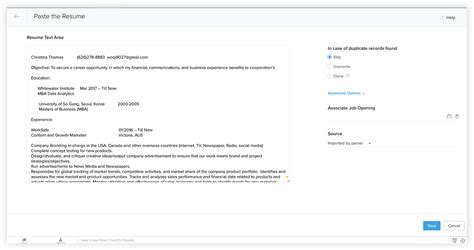 Resume Parser Online Help Zoho Recruit