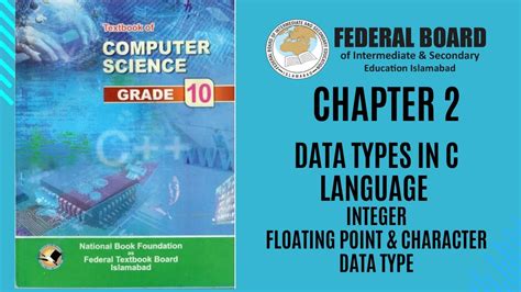 20 Data Types In C Language Integer Floating Point Character