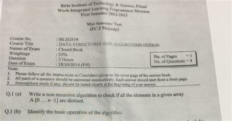 Coding Tech Life Data Structures And Algorithms Design Sszg519 Mid