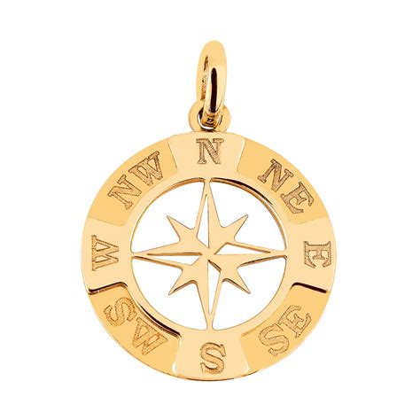 Kultainen Riipus Kompassi 13mm Kultajousi
