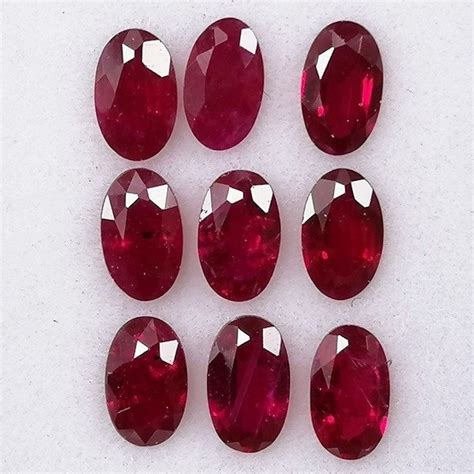 9 Pcs Ruby 241 Ct Catawiki