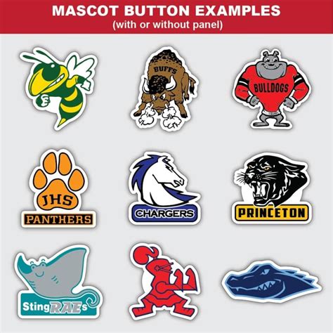 Custom Shape Buttons Ttc Trammell Company School Spirit Supplies