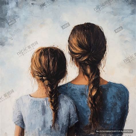 Ai创作图两闺蜜背影头部 母女俩背影 孪生儿之一 双胞胎姑娘 母女俩素材 两个的背影 双胞胎女孩 母亲节油画母亲节手绘 小女孩侧面背面 背影女孩图片 双面女性 手绘女孩背影图片 女孩背面绘画