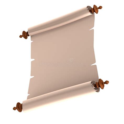 3d Render Of Scroll Stock Illustration Illustration Of History 40261495