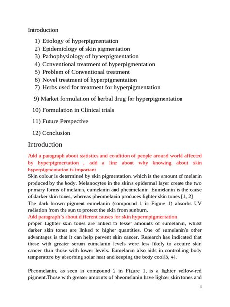 Article On Hyperpigmentation Bppt 2 Pdf Human Skin Color