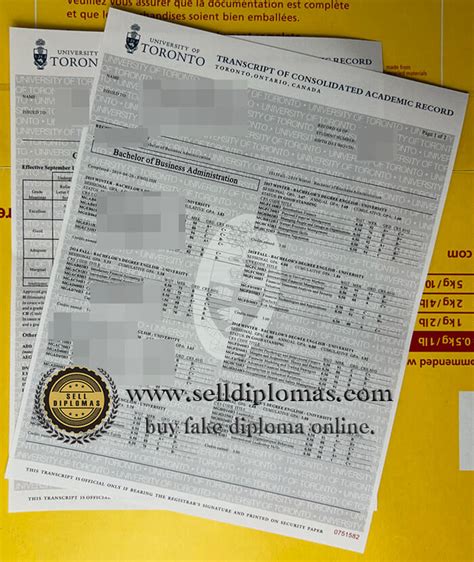 Buy Fake University Of Toronto Transcript And Diploma