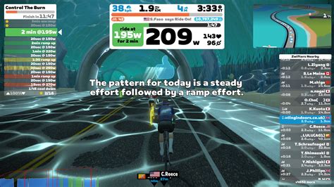 Aoc Day 12 Zwift Workout Control The Burn Cycling Indoors