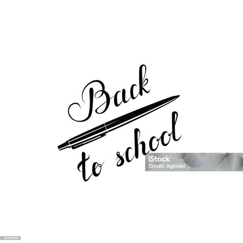 학교 텍스트로 돌아갑니다 벡터 펜 필기 서예 비문 인사말 카드 티셔츠 배너 초대장 엽서 비네팅 전단지 포스터 서예 인사말 문구를위한 디자인 요소 벡터 일러스트레이션을 참조