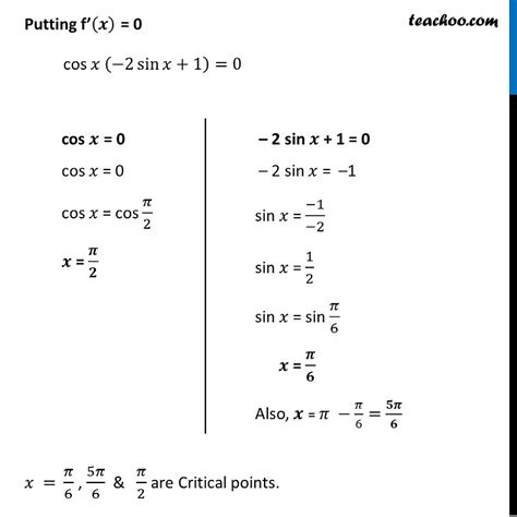 misc 11 find absolute max min values f x cos2 x sin x