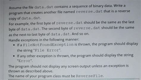 Solved Assume The File Data Dat Contains A Sequence Of Chegg