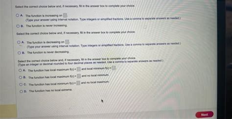 Solved Find The Intervals On Which F X In Inereaaing The Chegg Com