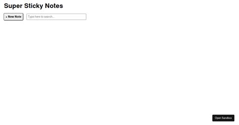 Sticky Notes App Editable Codesandbox