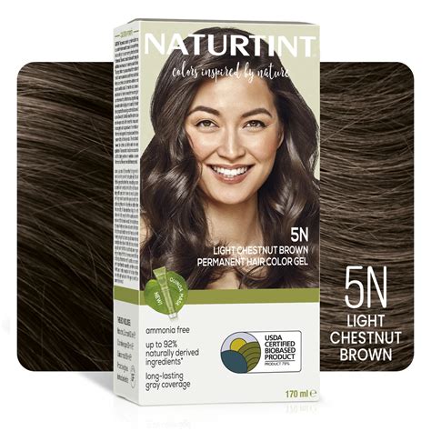 Light Chestnut Brown Hair Color Chart Hair Dye 5n Light Chestnut