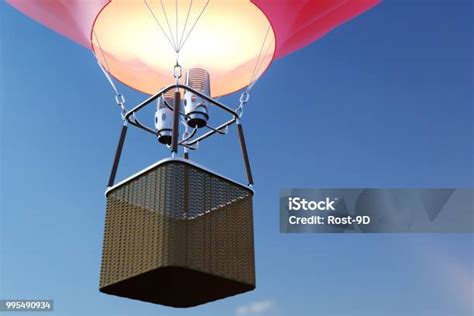 3d 그림 열기구 하늘 배경입니다 백색 빨강 파랑 녹색 노란색 Ballon Flyes 하늘에 공기 3차원 형태에 대한 스톡 사진 및 기타 이미지 Istock