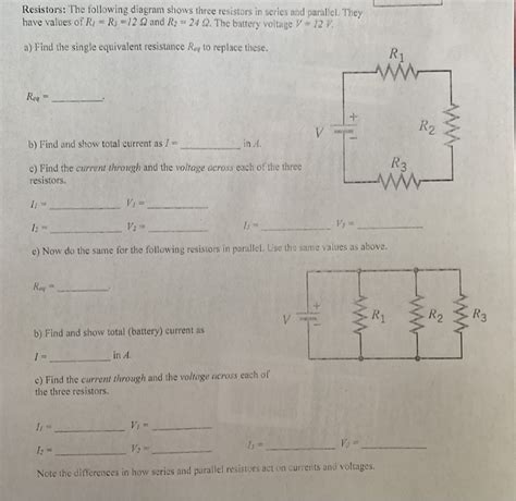 Solved Resistors The Following Diagram Shows Three Chegg Com