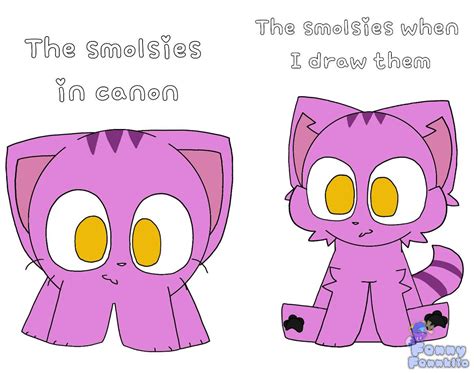 The Smolsies In Canon Vs How I Draw The Smolsies By Fennyfennklio On