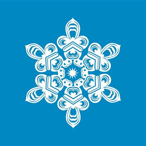 beautiful snowflake icon simple style 15210099 vector art at vecteezy