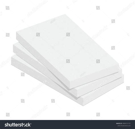 Stack Expanded Polystyrene Insulation Material Isolated Stock Vector