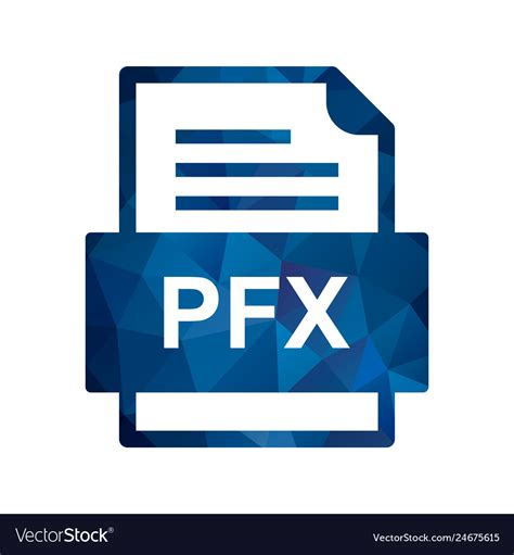 Pfx File Document Icon Royalty Free Vector Image