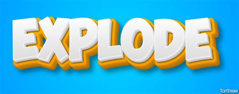 Explode Text Effect And Logo Design Word