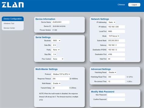Bộ chuyển đổi RS Modbus RTU sang TCP IP Ethernet ZLAN