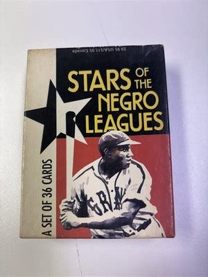 1990 Stars Of The Negro Leagues Complete Set Of 36 Cards In Original