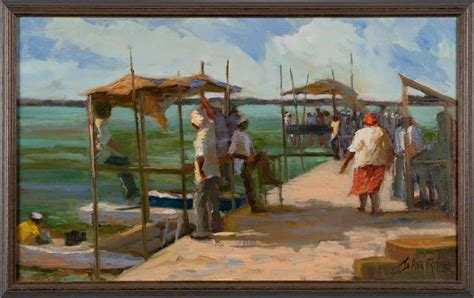 Arthur Burnside Dodge Antique American Modernist Street Scene