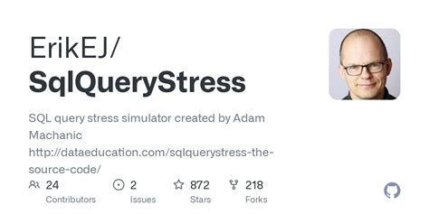 GitHub ErikEJ SqlQueryStress SQL Query Stress Simulator Created By