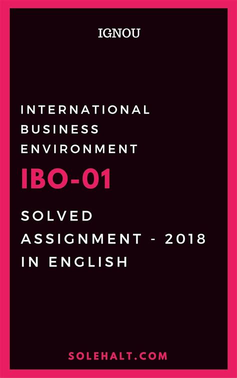 Buy Mcom Ignou Solved Assignment 2016 2017 Ibo 1st Year Book Online