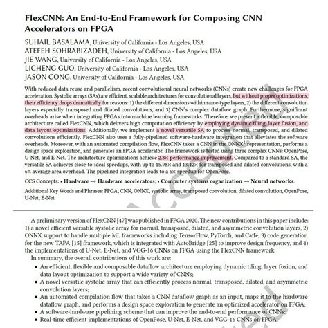 Ogawa Tadashi On Twitter Flexcnn An End To End Framework For Composing Cnn Accelerators