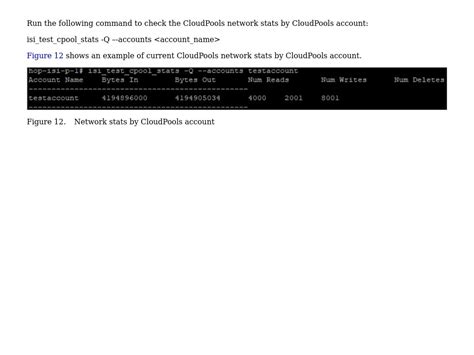 Query Network Stats By Cloudpools Account Powerscale Cloudpools And